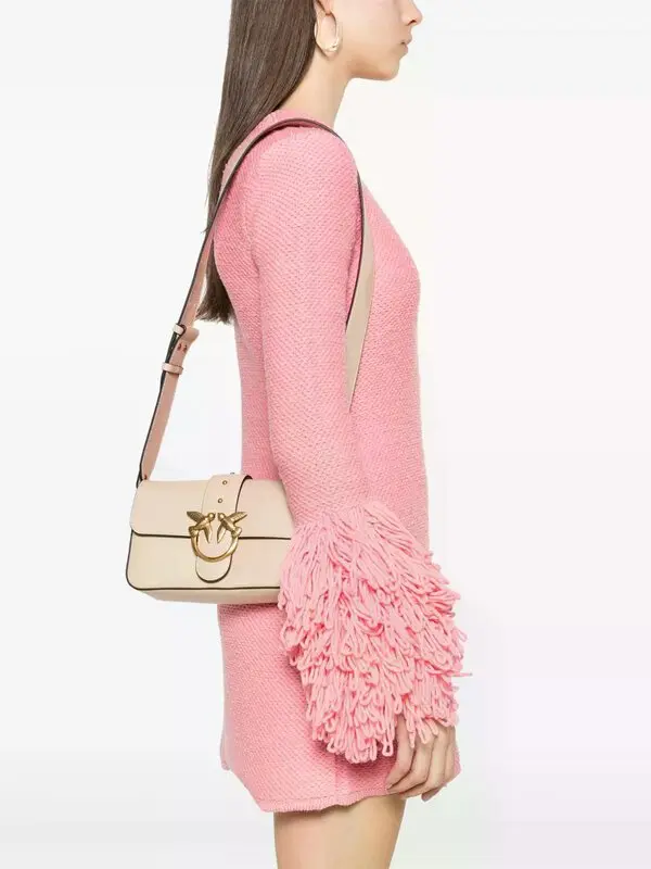 Pinko Leather Shoulder Bag - Neutrals
