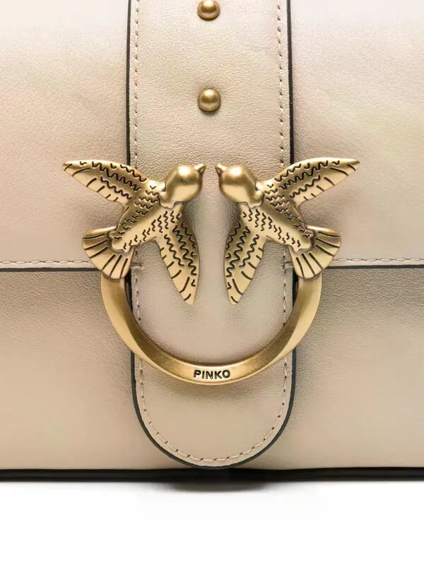 Pinko Leather Shoulder Bag - Neutrals