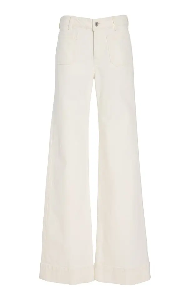 JEANERICA St Monica Stretch Low-rise Flared-leg Jeans - White