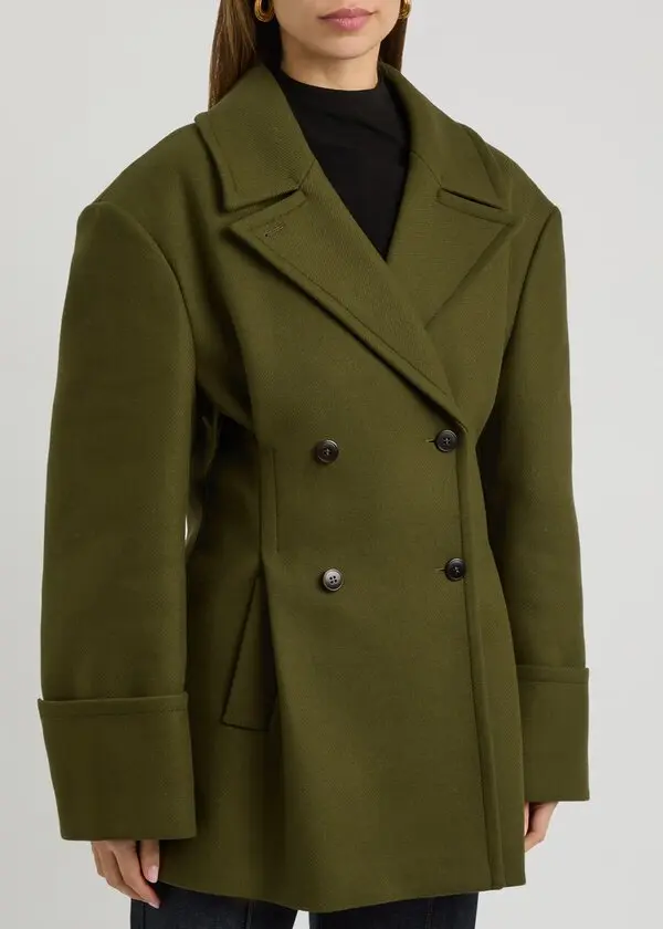 Remain Birger Christensen Double-breasted Wool-blend Pea Coat