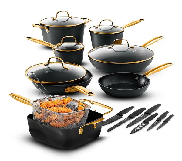 GRANITESTONE Armor Max Gold 20 Piece Cookware A Nd Bakeware Set - One-color