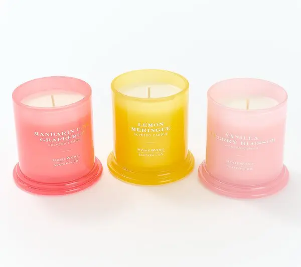 HOMEWORX BY SLATKIN + CO. Homeworx Slatkin & Co. S/3 8oz Spring Variety Candles - One-color