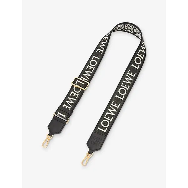 Loewe Anagram Loop Bag Strap - Black/gold