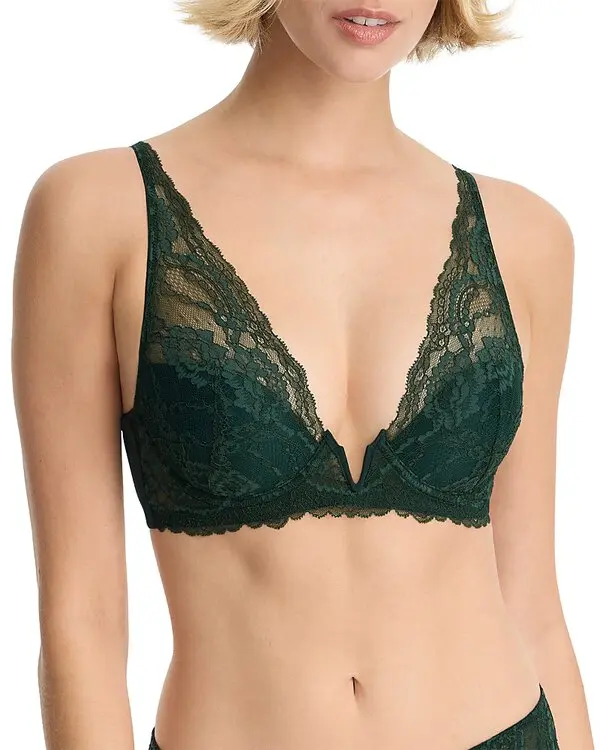 SKARLETT BLUE Minx Plunge Lightly Lined V Wire Bra - Spruce