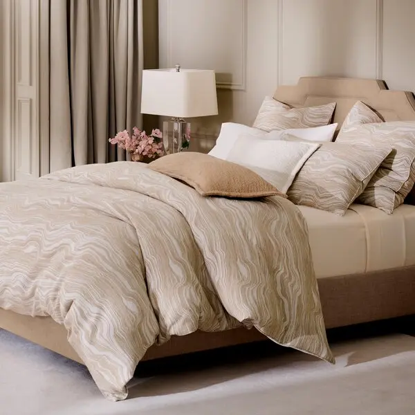 HUDSON PARK COLLECTION Marbled Sand Duvet Cover, Full/queen Exclusive