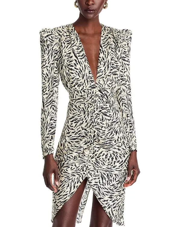 Ronny Kobo Amara Silk Blend Dress - Abstract Animal