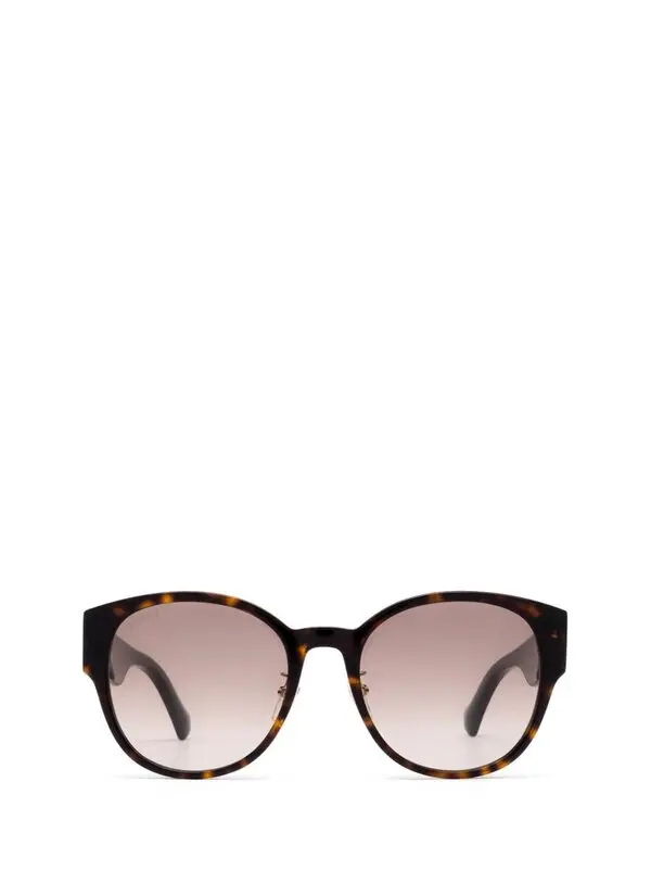 Gucci Rounded Sunglasses - Brown