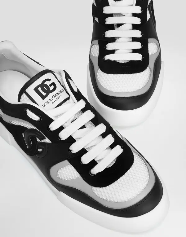 Dolce & Gabbana Calfskin Strobel Portofino Light Sneakers - Multicolor