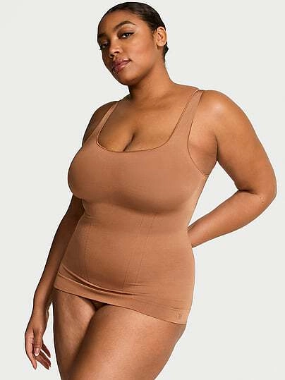Victoria's Secret Shapewear Victoria Seamlessshaping™ Cinched Tank Top - Brown
