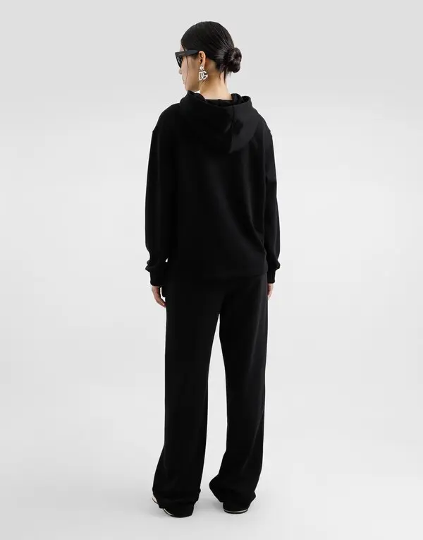 Dolce & Gabbana Jersey Hoodie With Dg Embroidery