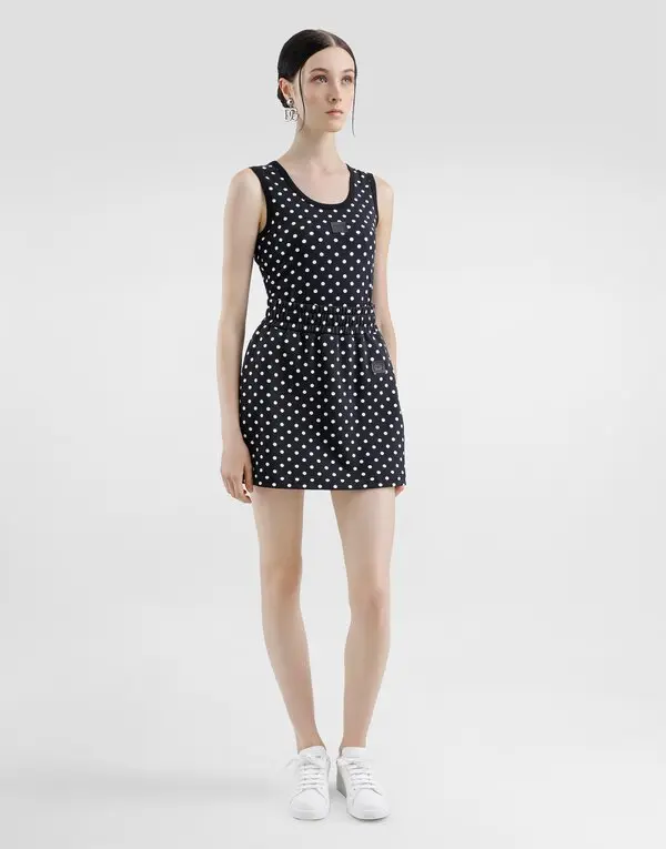 Dolce & Gabbana Cropped Polka-dot Tank Top