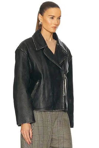 Acne Studios Lilket Leather Jacket - Black