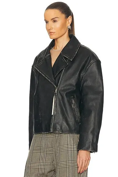 Acne Studios Lilket Leather Jacket - Black