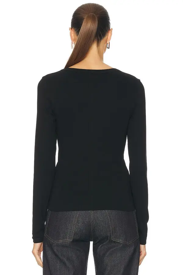 FLORE FLORE Dewi Long Sleeve Top - Black