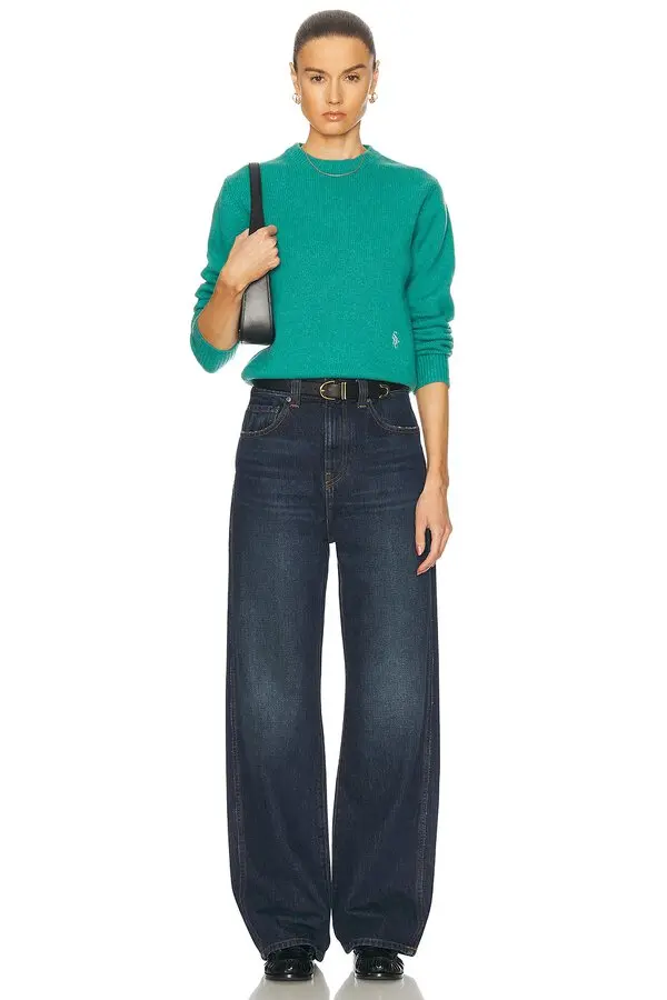 SPORTY & RICH Src Crewneck Sweater - Spring Green