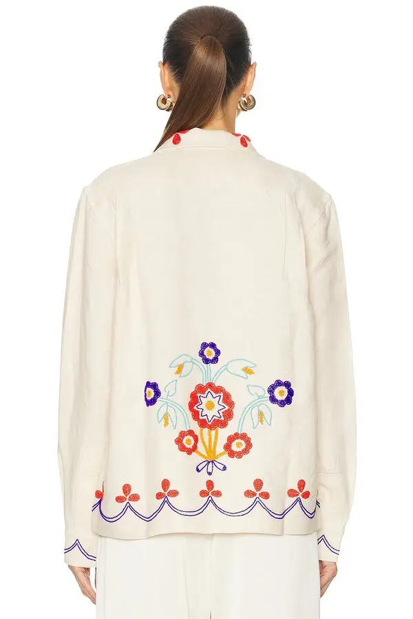 BODE Beaded Garden Party Shirt