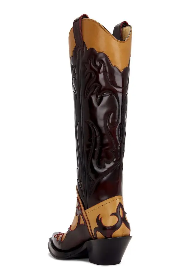Gabriela Hearst Capitana Boots - Light Brown & Red