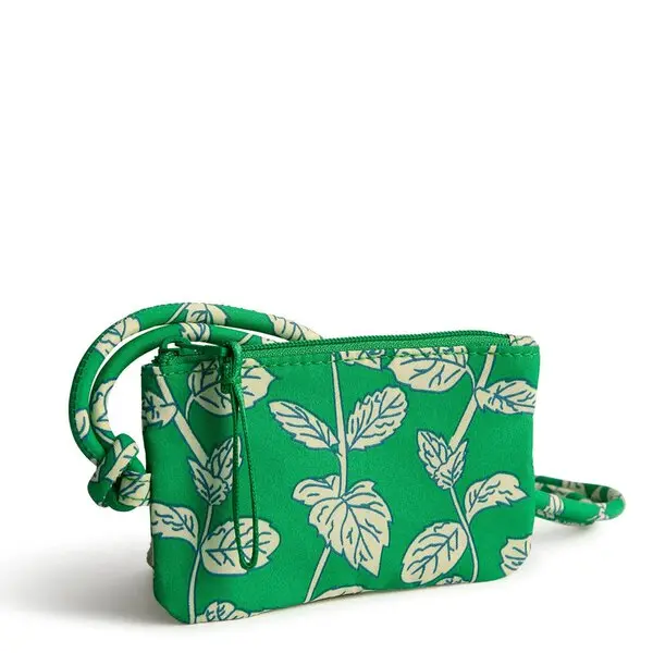VERA BRADLEY Zip Card Pouch Lanyard In Mint Mojito - Green