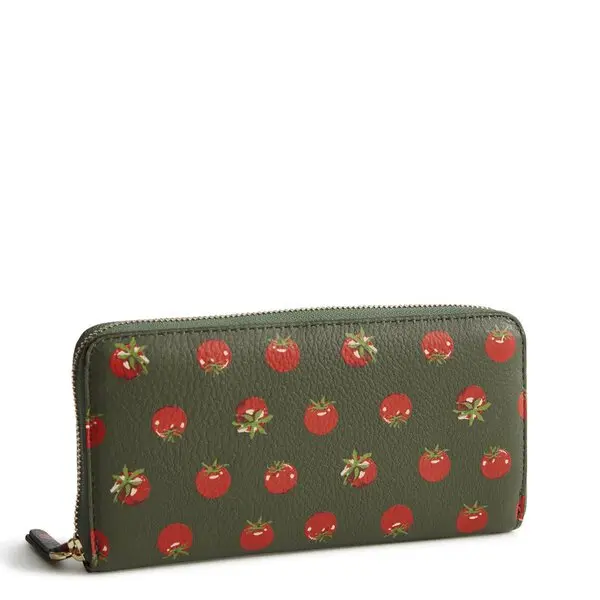 VERA BRADLEY Continental Wallet In Tiny Tomatoes - Green/red