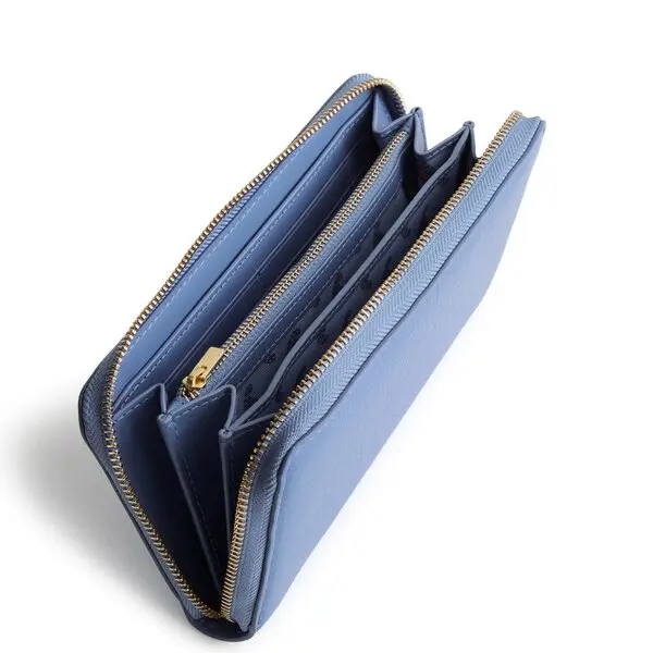 VERA BRADLEY Continental Wallet In Quiet Harbor - Blue