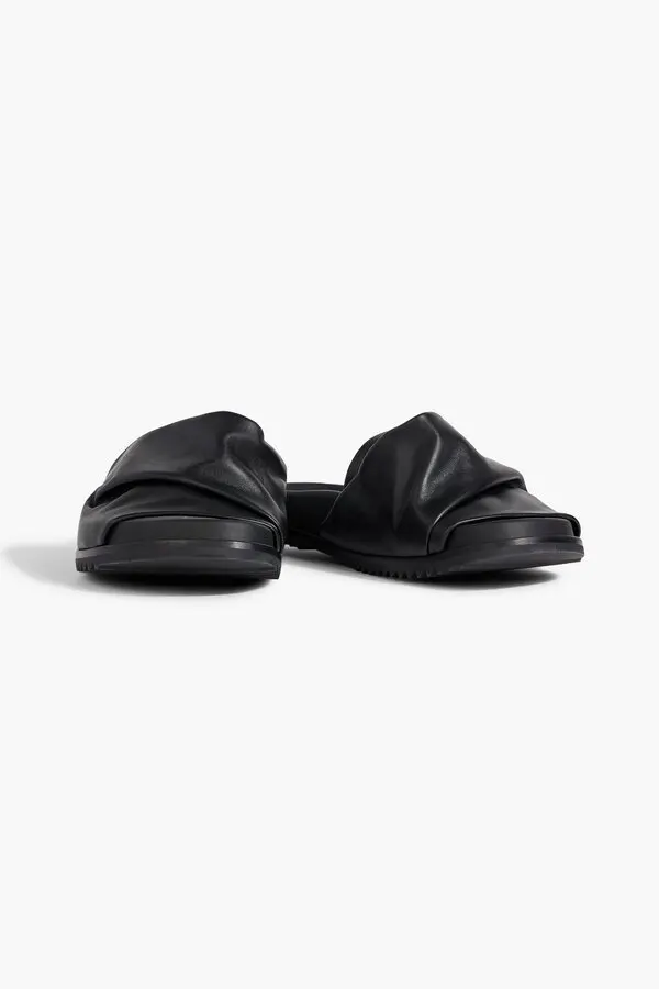Rick Owens Mobius Granola Draped Leather Slides