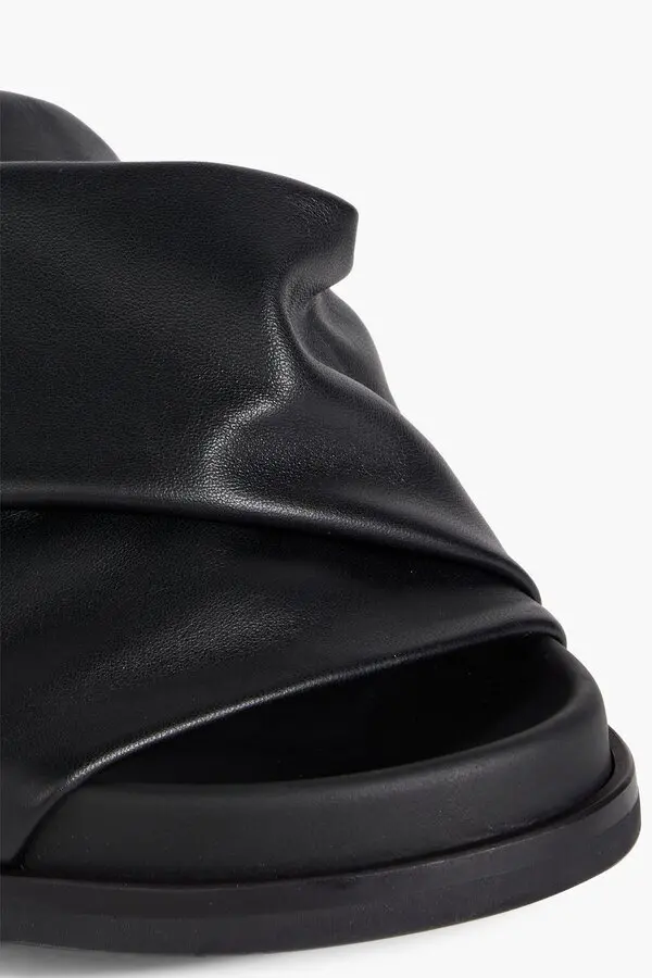 Rick Owens Mobius Granola Draped Leather Slides