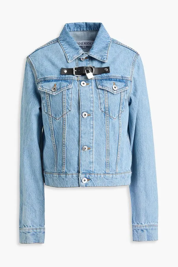 JW Anderson Embellished Denim Trucker Jacket - Light Denim