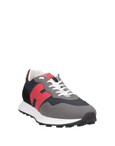 Hogan Leather And Textile Low-top Sneakers - Grey