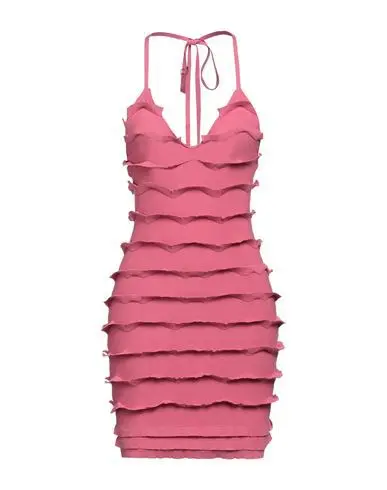 Blumarine Ribbed Ruffled Mini Dress