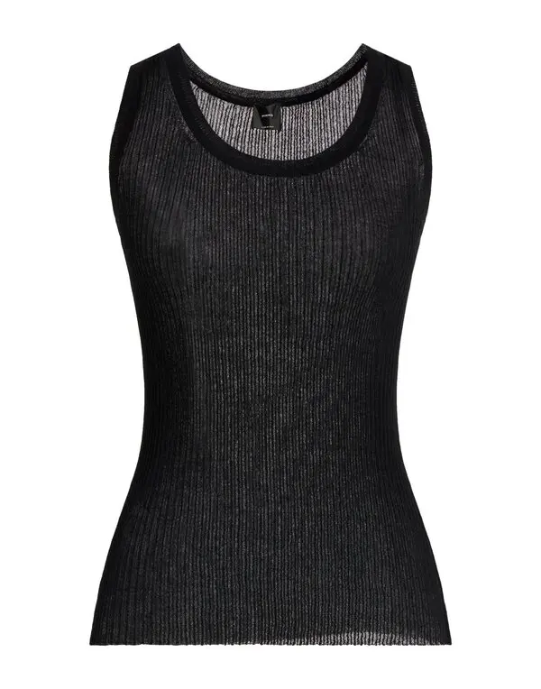 Pinko Ribbed-knit Top - Black