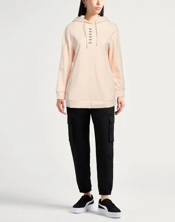 EA7 Cotton-elastane Sweatshirt - Cream