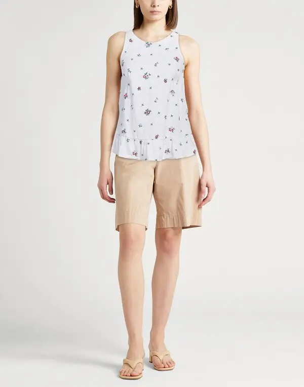 120% Lino Linen Floral-print Top