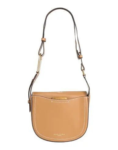 GIANNI CHIARINI Leather Saddle Shoulder Bag - Beige
