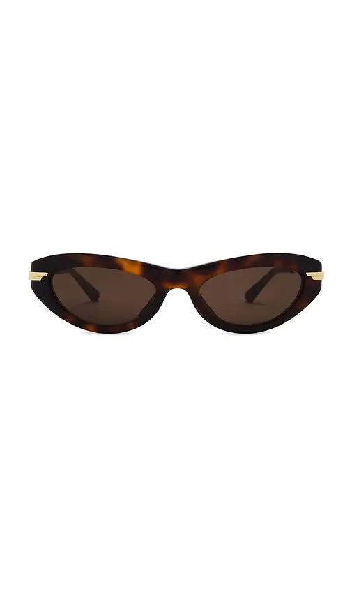 Bottega Veneta Oval Sunglasses - Brown