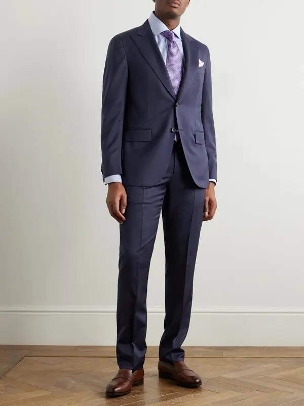 Caruso Prince Of Wales Checked Wool Suit Jacket