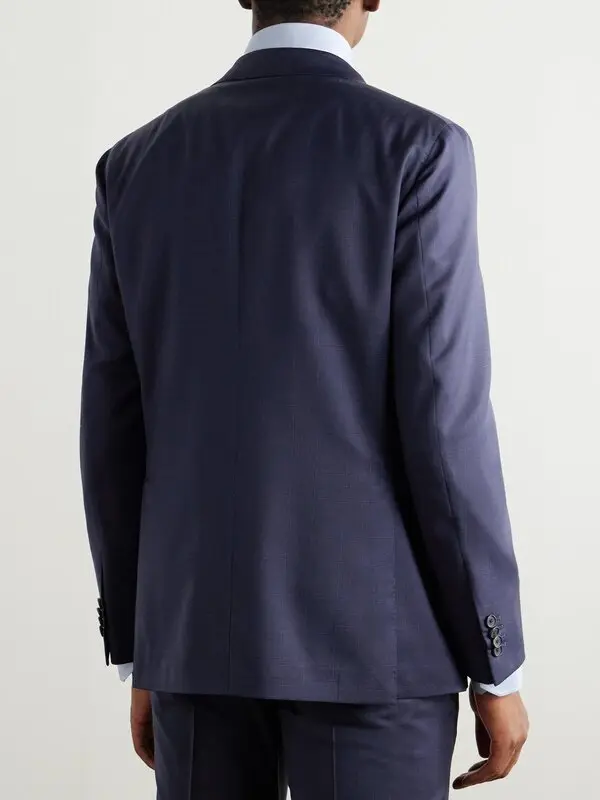 Caruso Prince Of Wales Checked Wool Suit Jacket