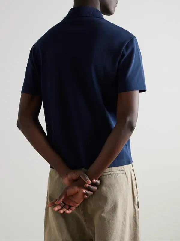 Loewe Logo-embroidered Cotton-piqué Polo Shirt