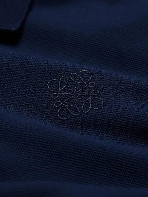 Loewe Logo-embroidered Cotton-piqué Polo Shirt