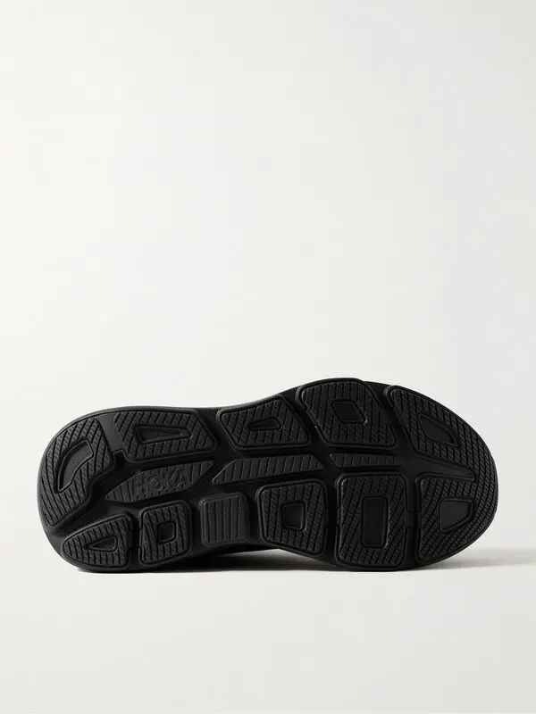 HOKA® Bondi 9 Rubber-trimmed Mesh Sneakers - Black
