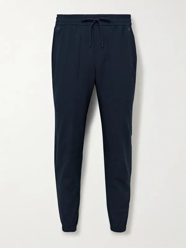 Lululemon License To Train Slim-fit Tapered Stretch Recycled-shell Track Pants - Blue