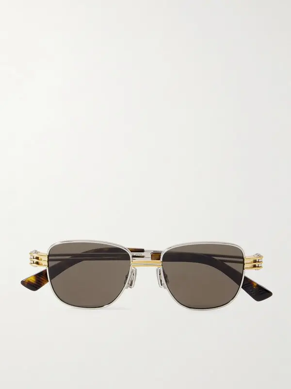 Bottega Veneta Square-frame Sunglasses - Silver
