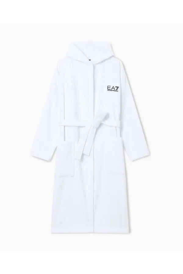 Emporio Armani Cotton Terry Bathrobe - White
