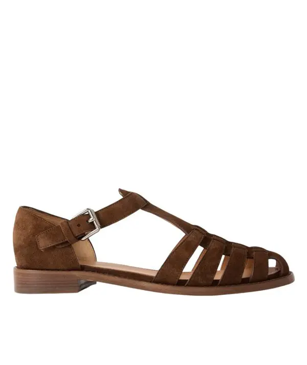 Church's Kelsey Woven Suede Sandals - Brown