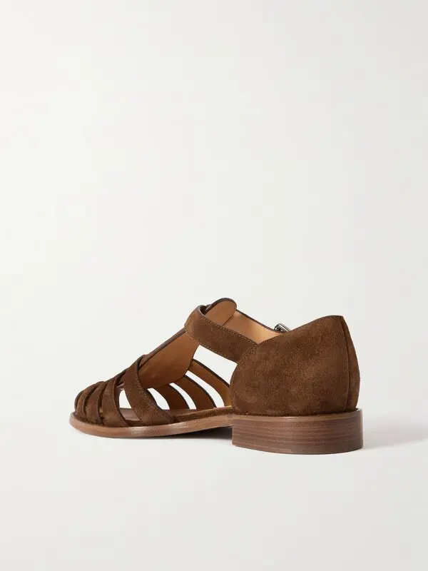 Church'S Kelsey Suede Fisherman Sandals Brown Editorialist