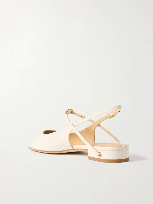 Jennifer Chamandi Mattia 20 Patent-leather Slingback Flats
