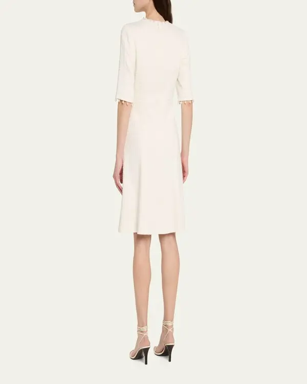 Rickie Freeman For Teri Jon Bead-embellished Boucle Dress