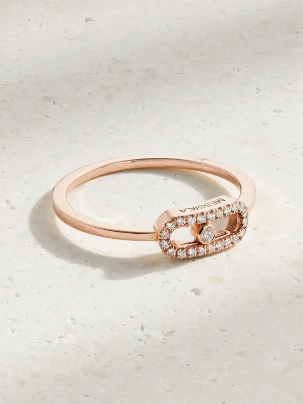 Messika Move Uno 18-karat Rose Diamond Ring - Gold