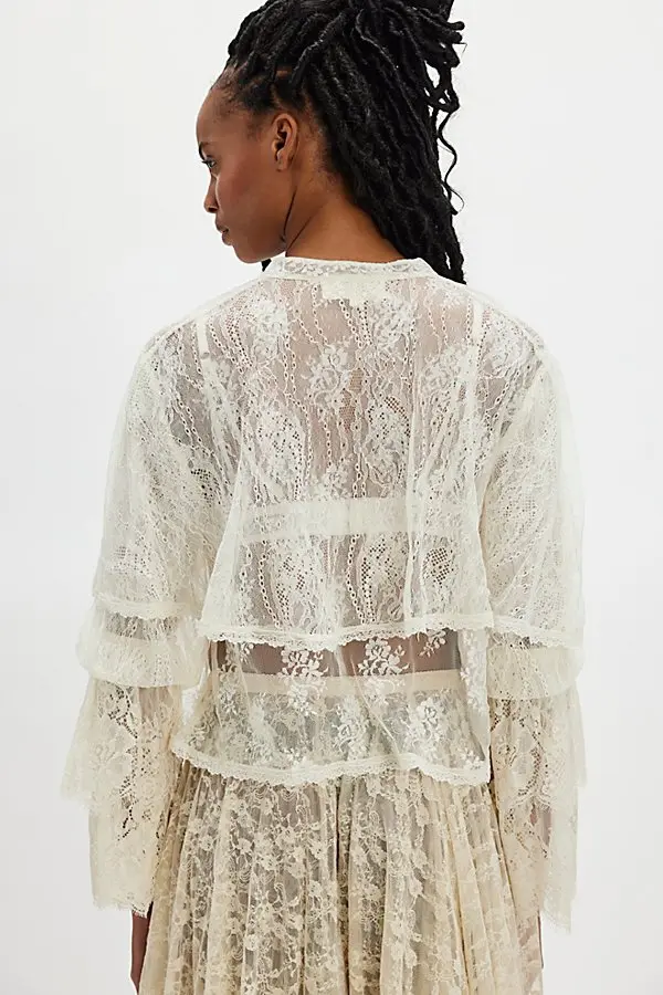 peach lace midi dress Peach Sunset Midi Dress M main image 1