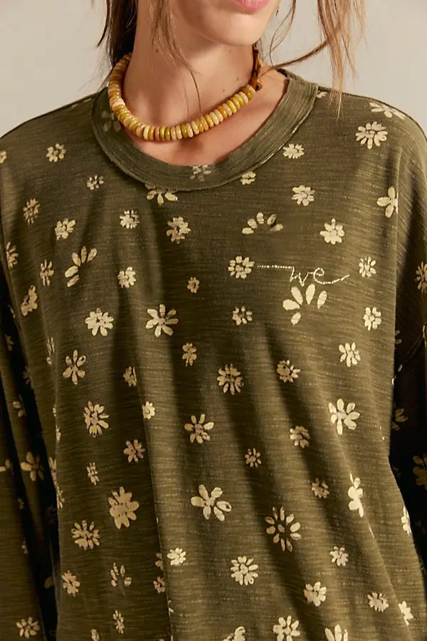 Free People We The Free Backyard Tee - Army Combo