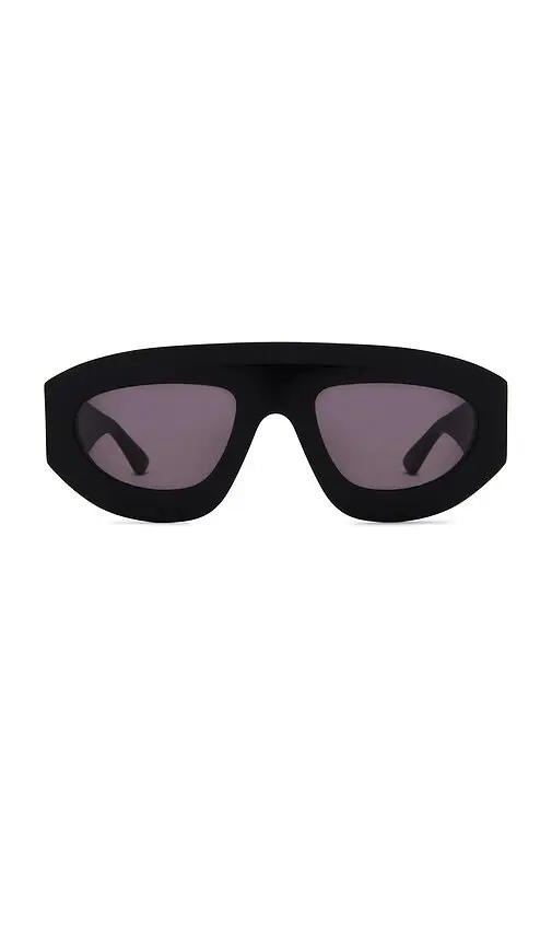 Bottega Veneta Pilot Mask Sunglasses - Black & Grey